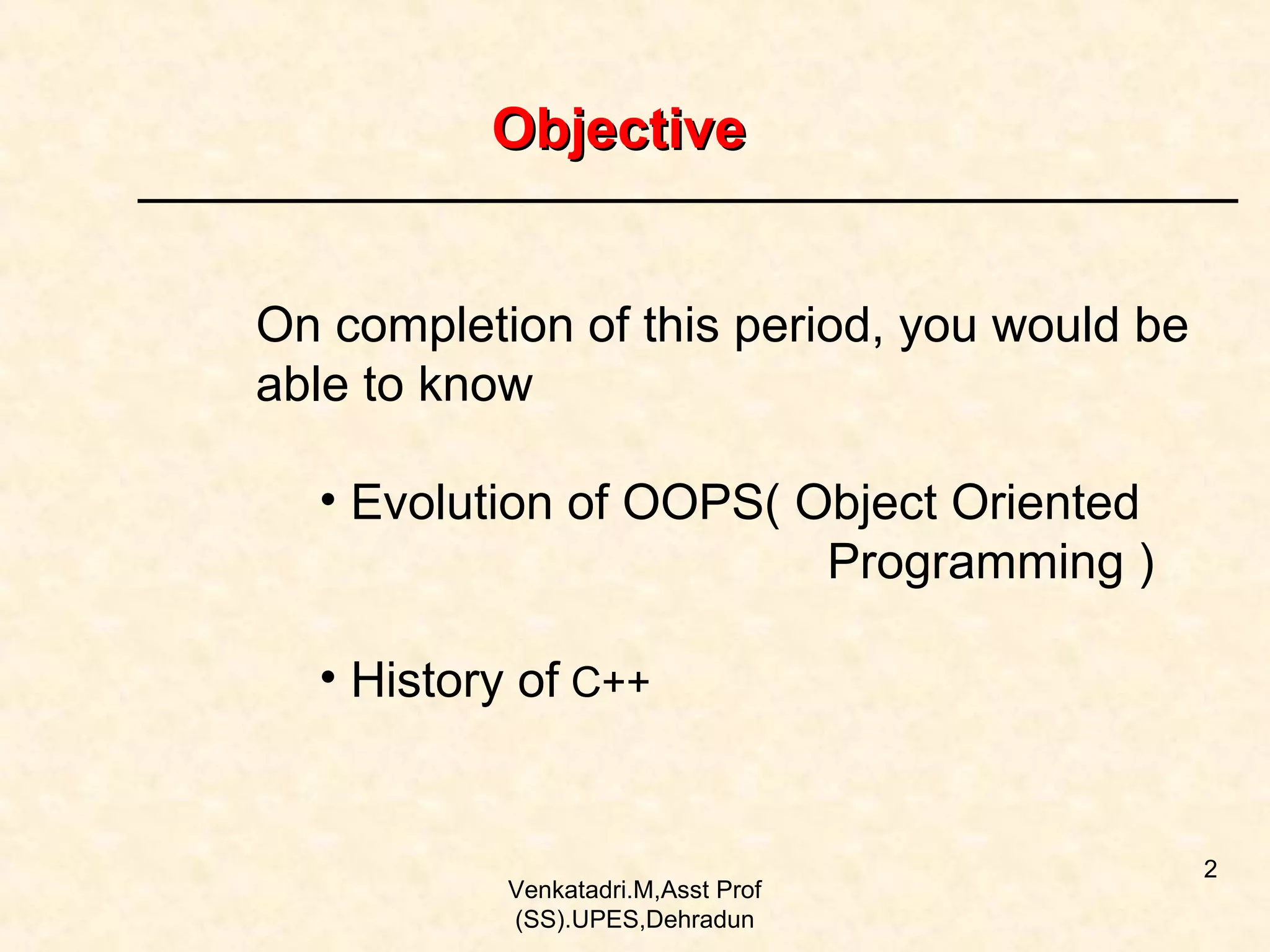 Introduction to oop | PPT