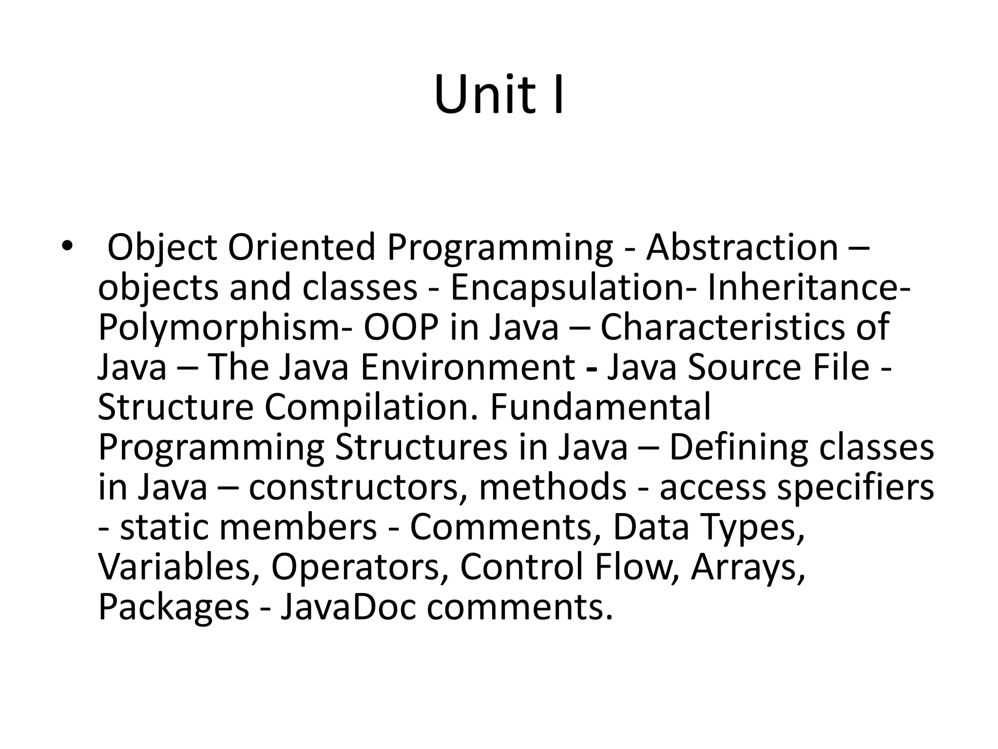 Introduction To Oop And Java Fundamentals Ppt