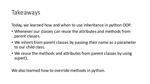 Introduction To Oop In Python Inheritance