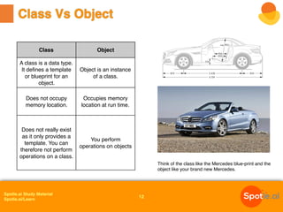 Introduction To OOPS - Class And Object | PDF