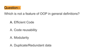 Introduction to OOPS in Python bsics-.pptx | Programming Languages ...