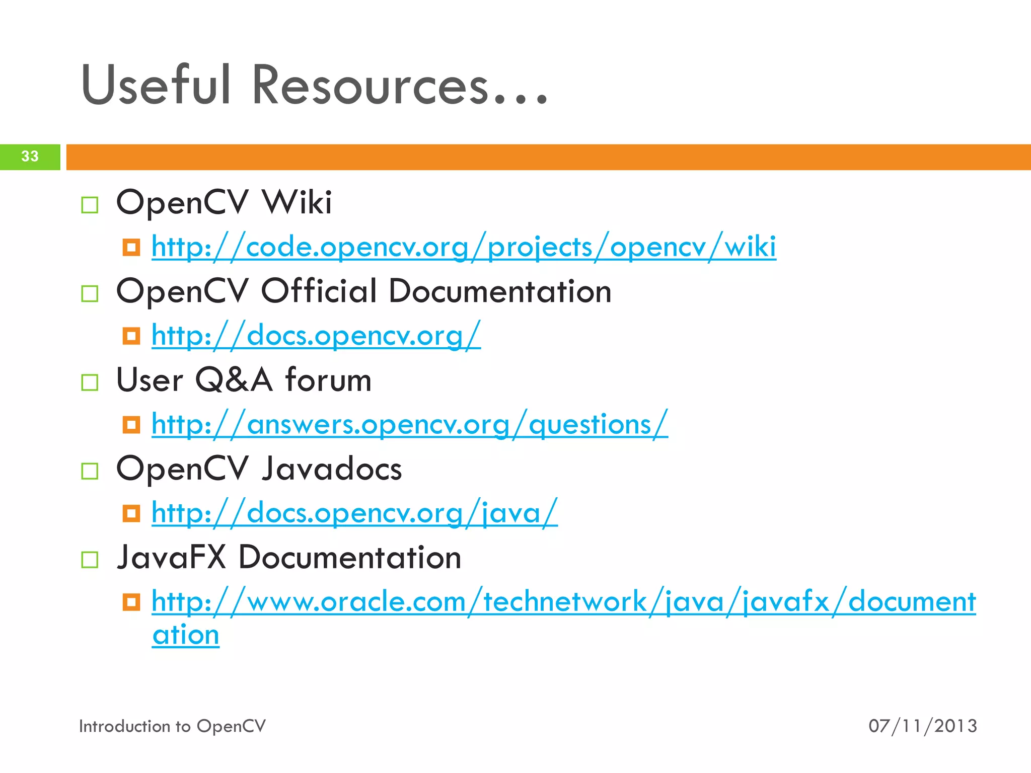 Introduction to OpenCV (with Java) | PDF