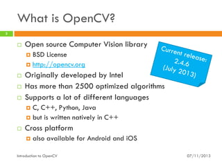 Introduction to OpenCV (with Java) | PDF