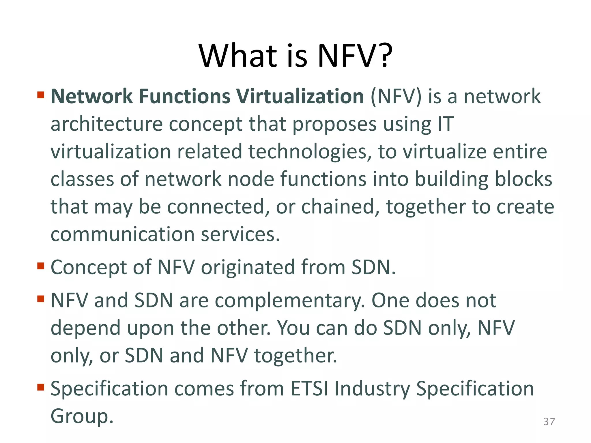 Introduction to OpenFlow, SDN and NFV | PPTX