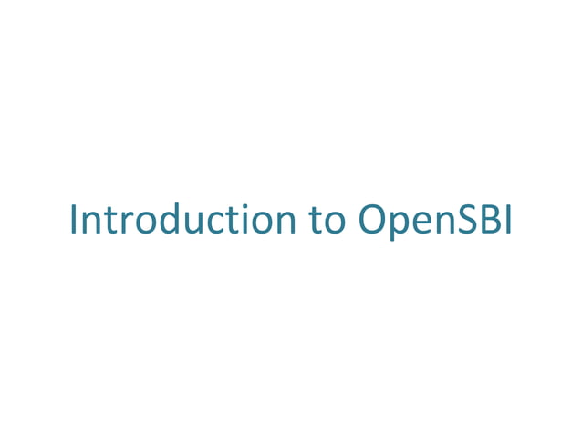 Introduction to open_sbi | PDF | Operating Systems | Computer Software ...