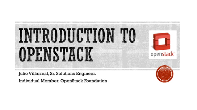 Introduction to OpenStack (2012) | PPT