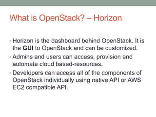 Introduction to openstack | PPTX | Cloud Computing | Internet