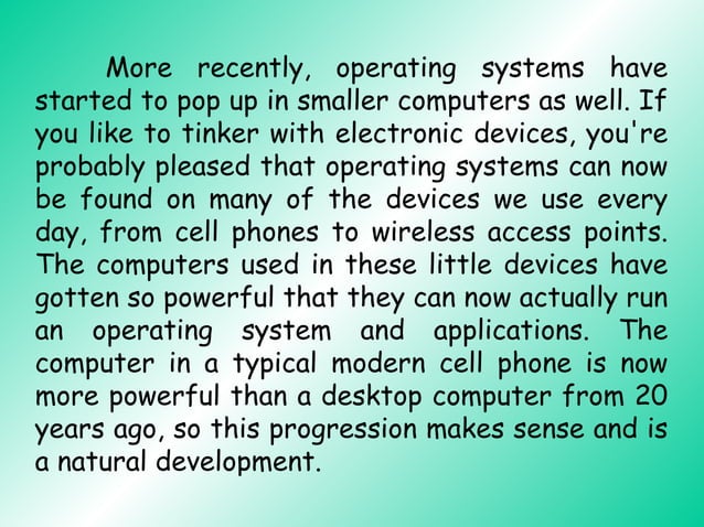 Introduction To Operating System | PPT | Operating Systems | Computer ...