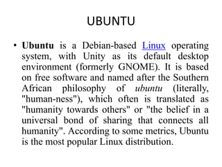 Introduction to operating system | PPT