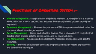 Introduction to operating system | PDF