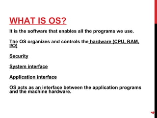 Introduction to Operating System | PPT