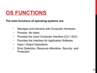 Introduction to Operating System | PPT