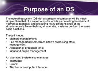 Introduction to operating systems | PPT