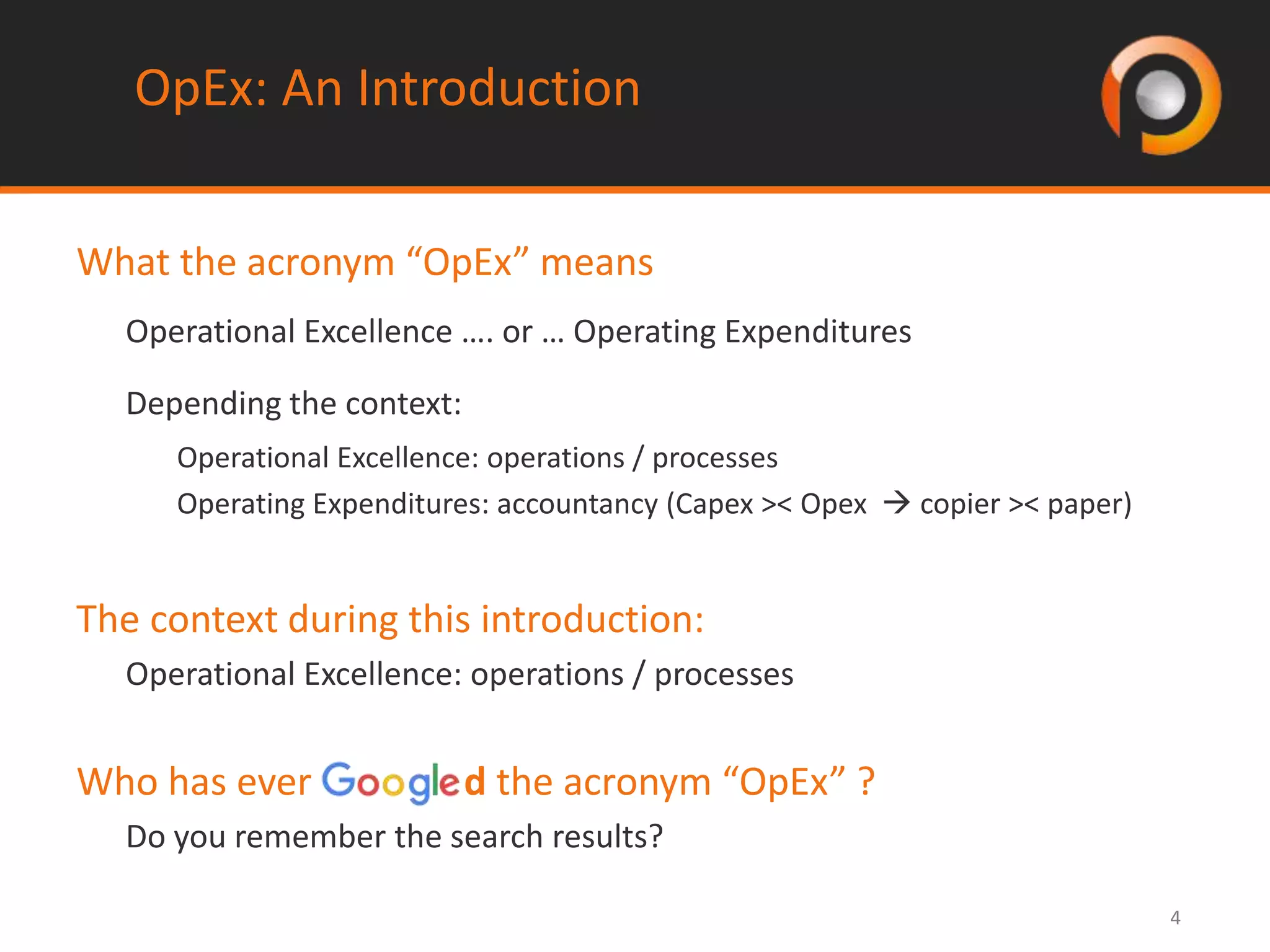 Introduction to Operational Excellence - Pauwels Consulting Academy ...