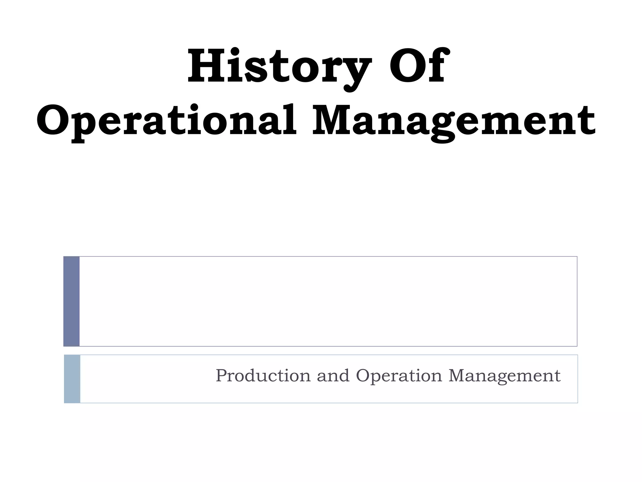Introduction To Operation Management | PPT | Business Operations | Business
