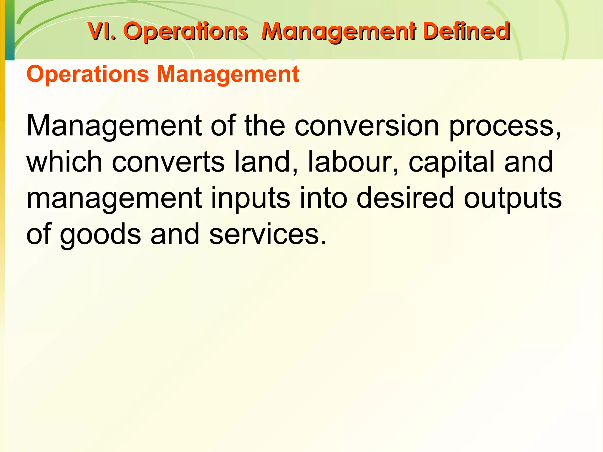 Introduction To Operation Management | PPT