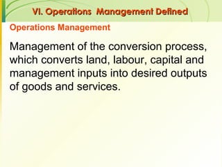 Introduction To Operation Management | PPT