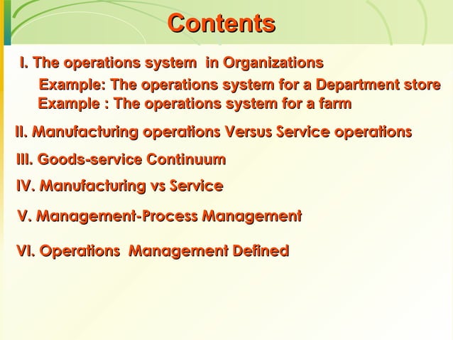 Introduction To Operation Management | PPT | Business | Business and Finance