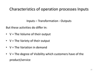 Introduction to operation management, Importance, Scope, Transformation Process | PPTX