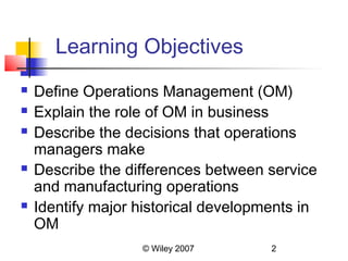 Introduction to operation management by internet | PPT