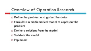 Introduction to operation research | PPT