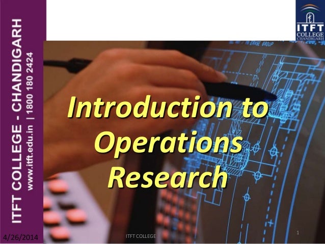 ITFT - Introduction to operations research