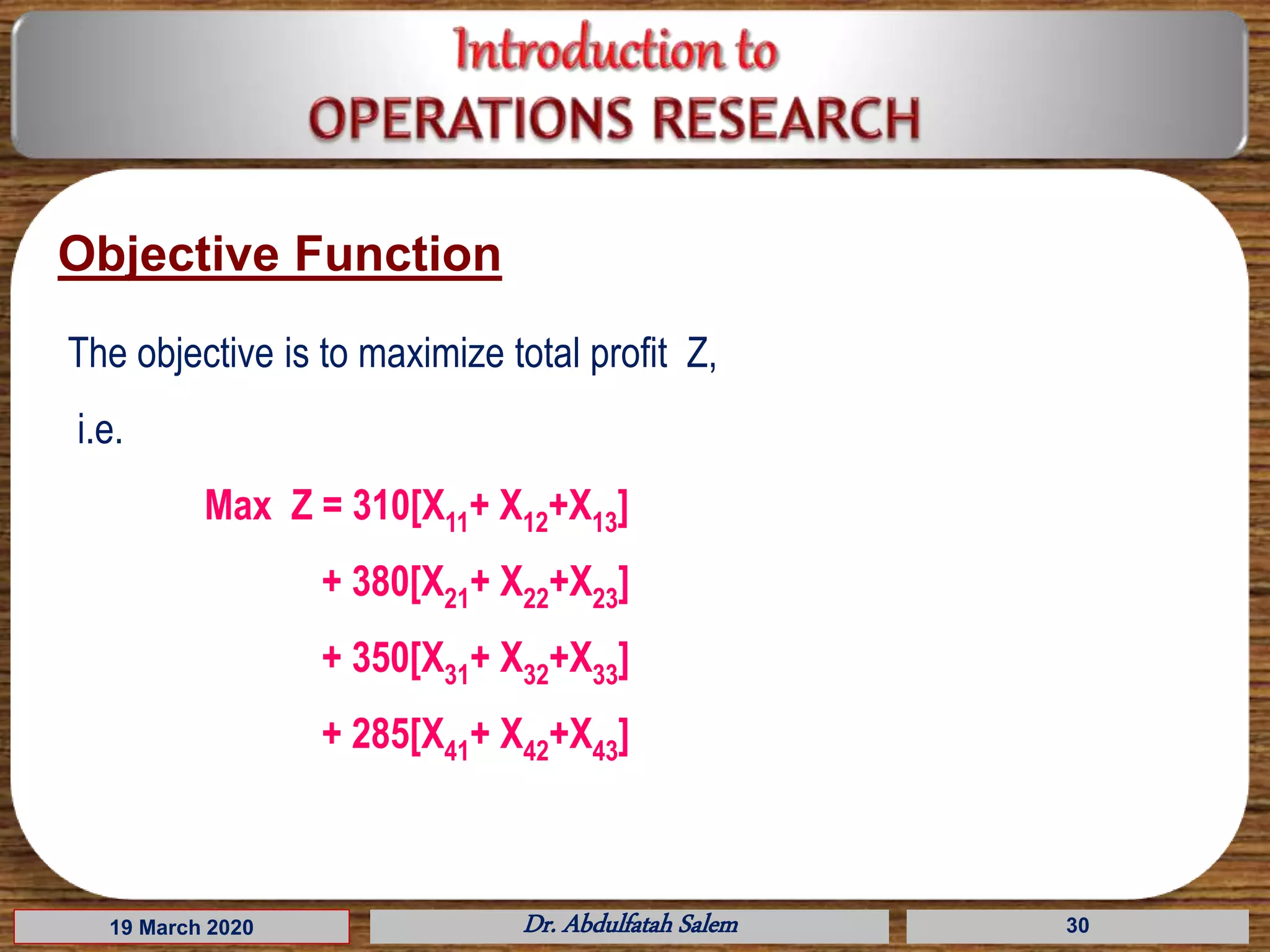 Introduction to operations research | PPTX | Business | Business and Finance