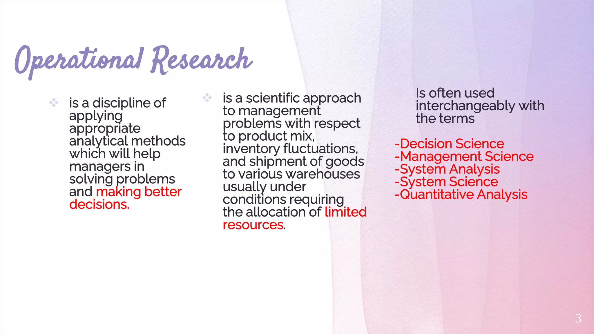 Introduction to operations research | PPTX | Business | Business and Finance