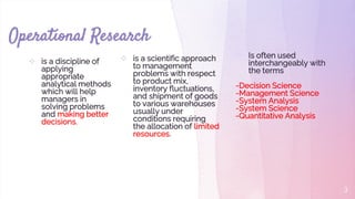 Introduction to operations research | PPTX