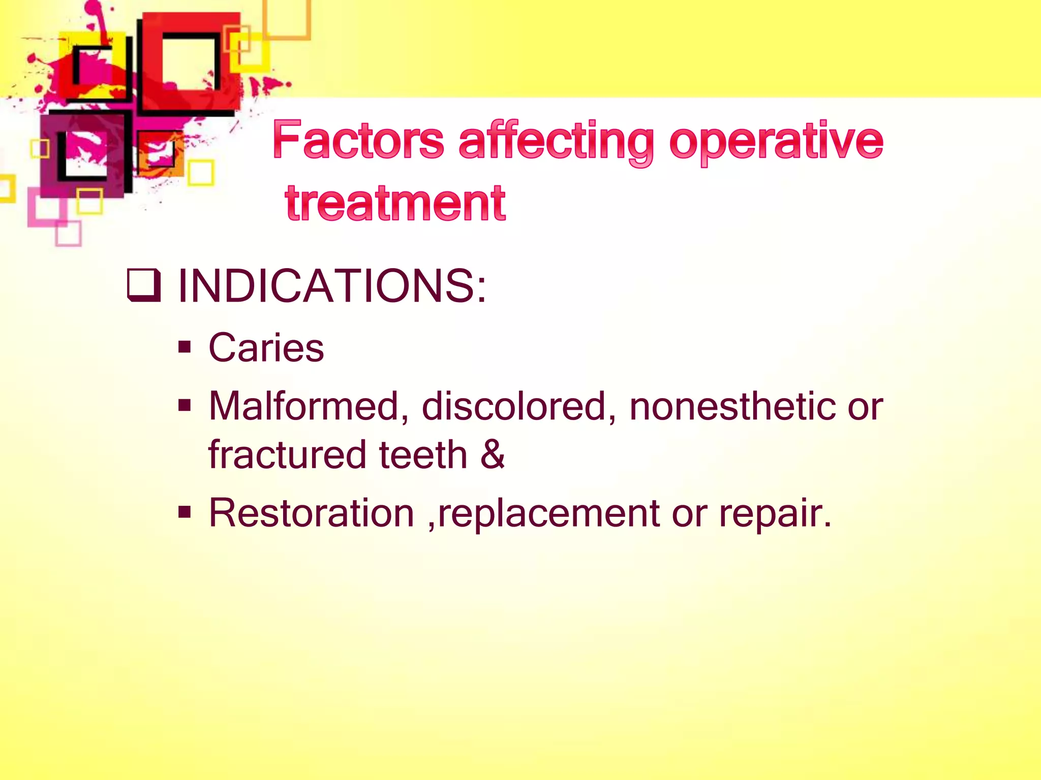 Introduction to operative dentistry | PPTX