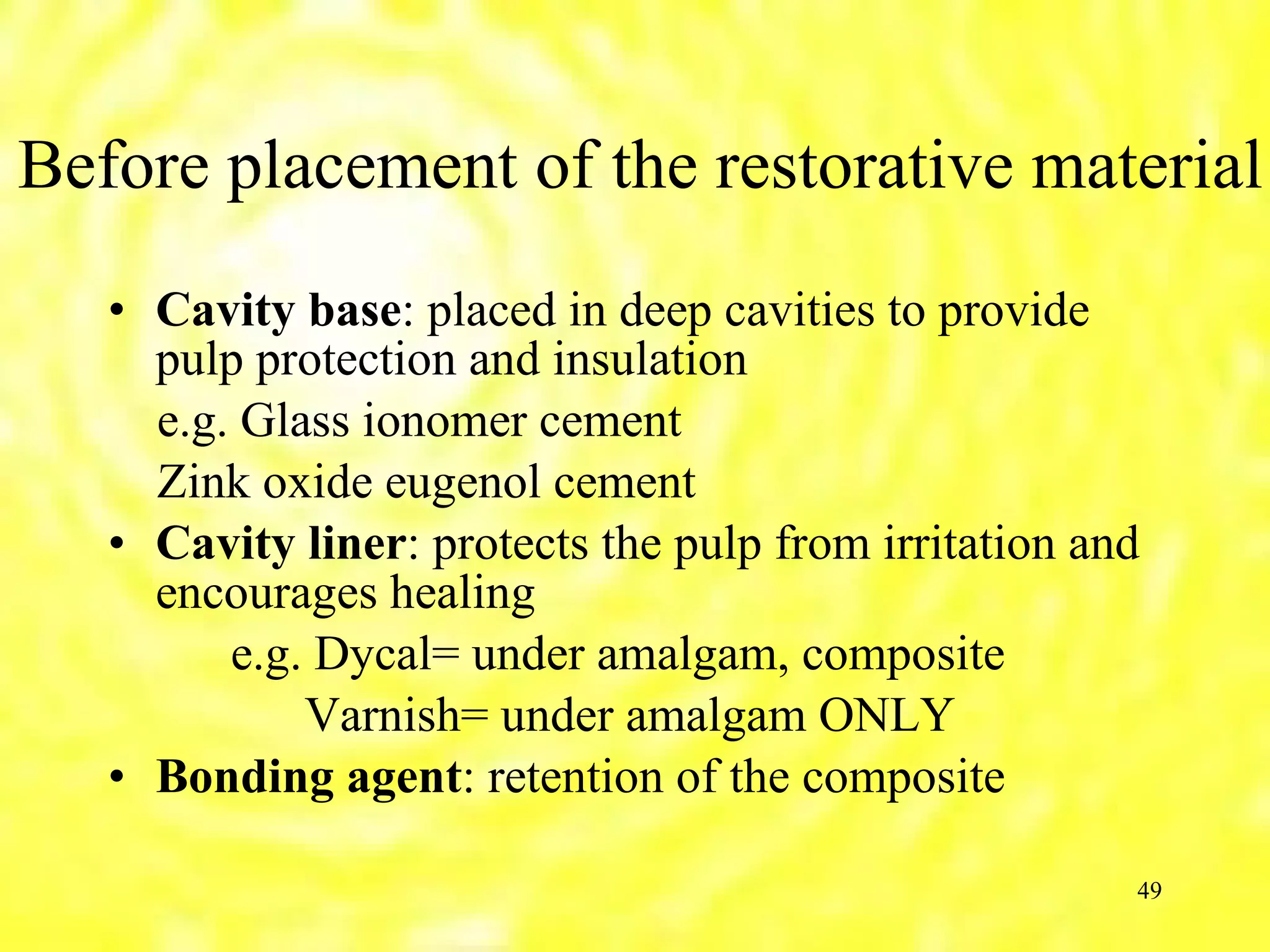 Introduction to operative dentistry,part2 | PPT