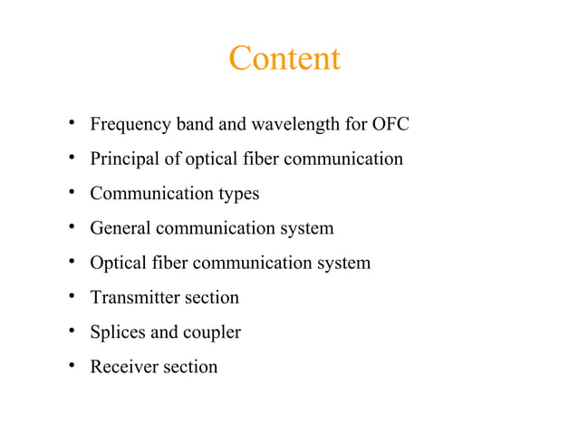 Introduction to optical communication | PPT
