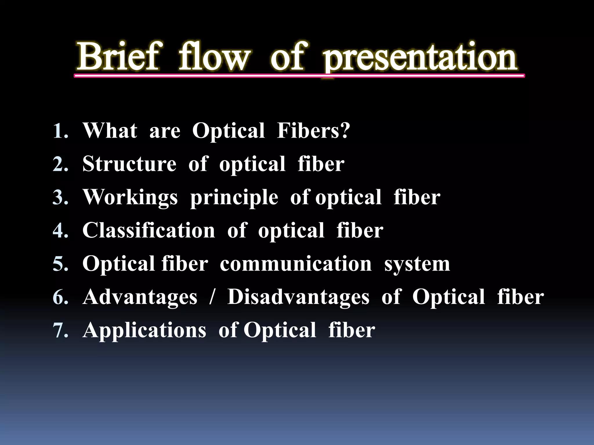 Introduction to optical fiber | PPTX