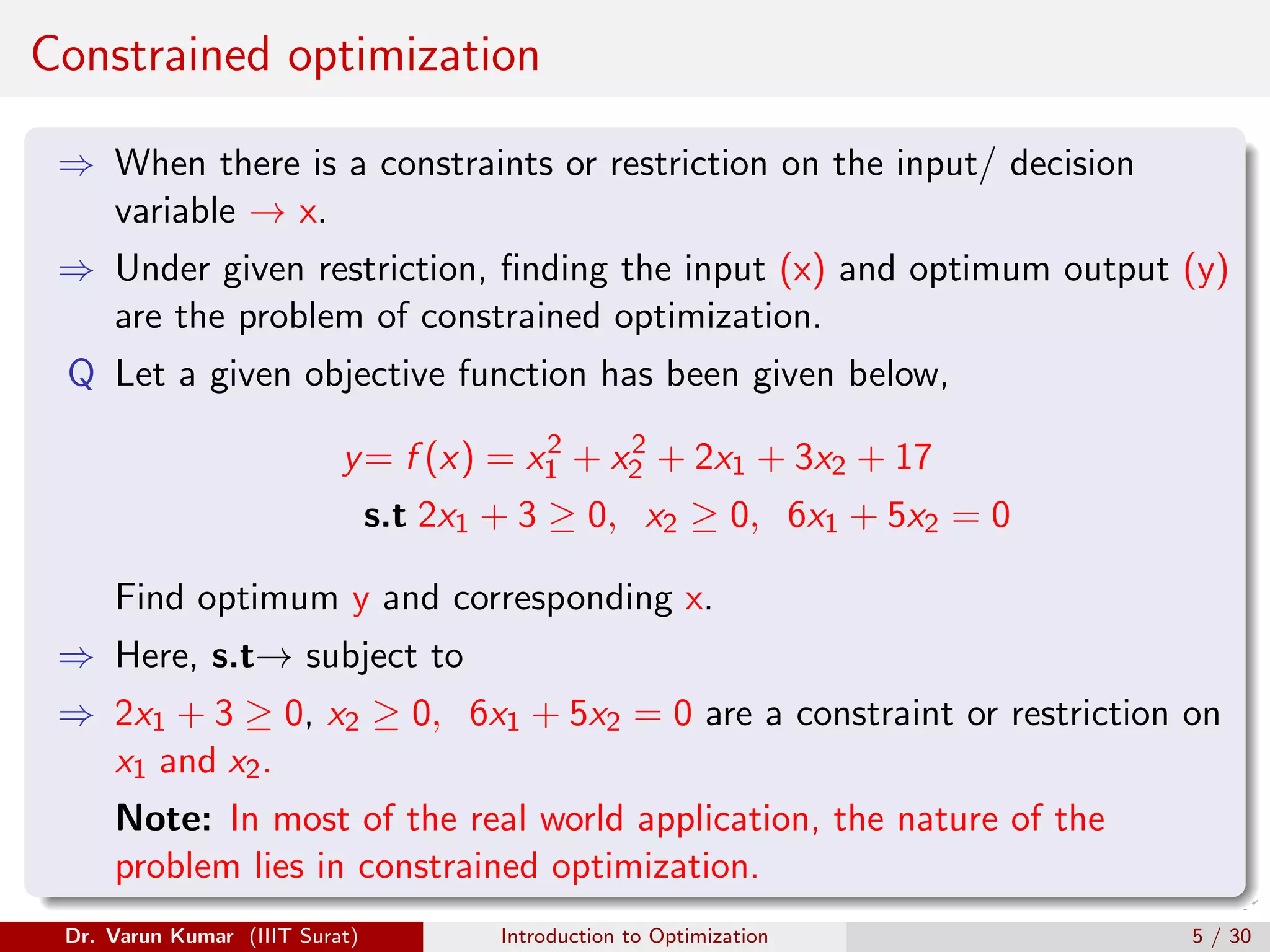 Introduction to optimization | PDF