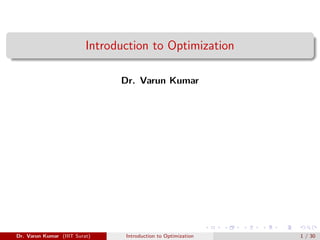 Introduction to optimization | PDF