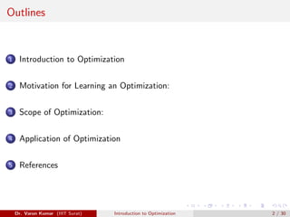 Introduction to optimization | PDF