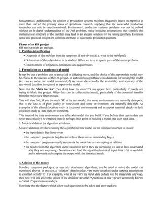 Introduction to Operation Research | DOCX