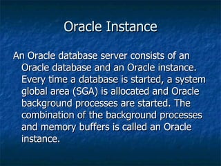 Introduction to oracle | PPT | Operating Systems | Computer Software ...