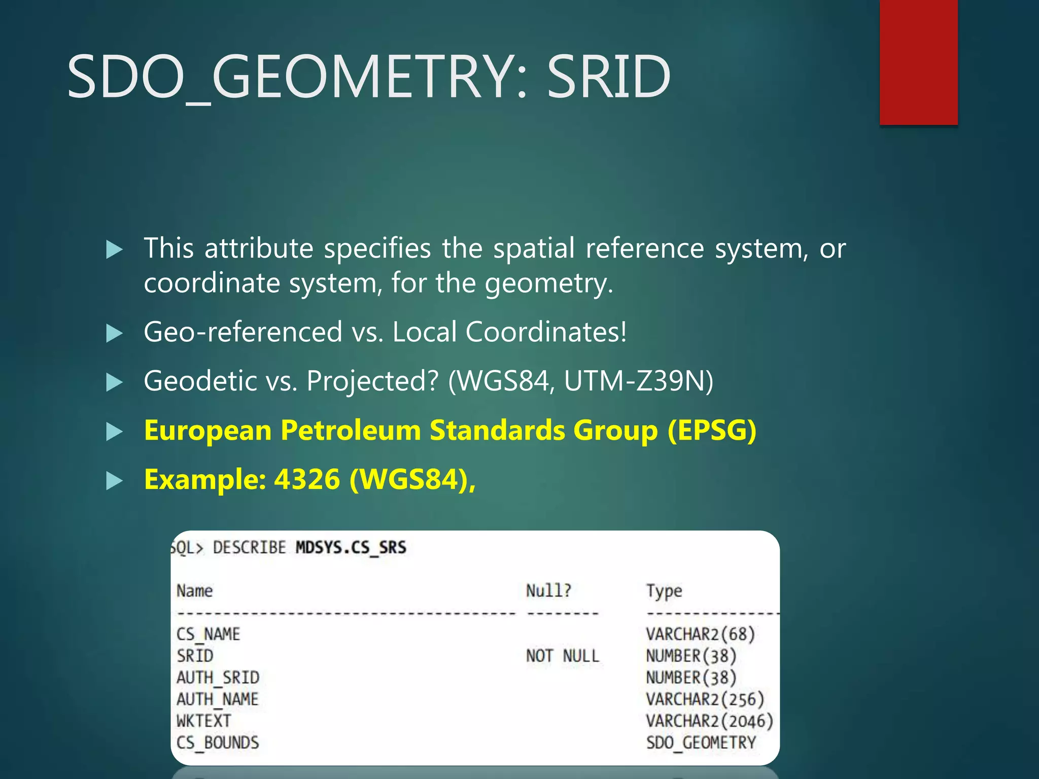 Introduction to Oracle Spatial | PPTX