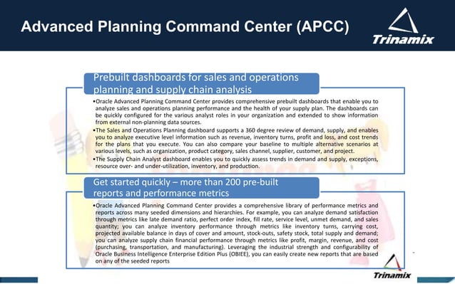 Oracle VCP Training - Oracle Value Chain Planning | PPTX | Logistics ...