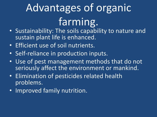 Introduction to organic farming. | PPT | Agriculture | Industries