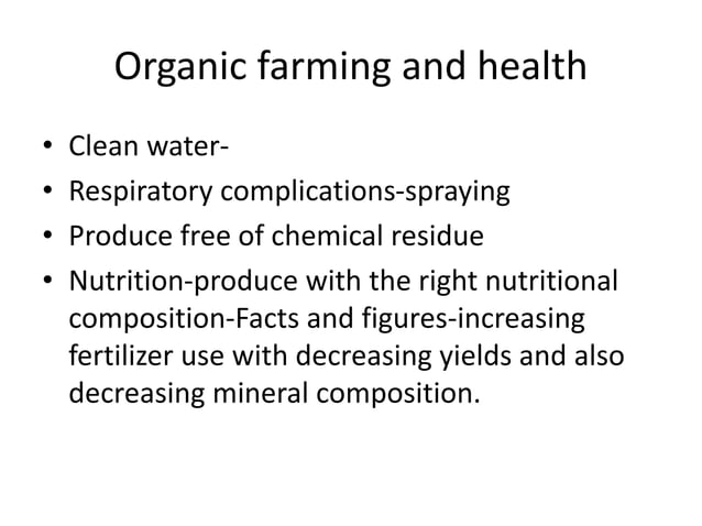 Introduction to organic farming. | PPT | Agriculture | Industries