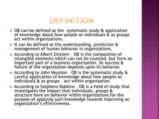 INTRODUCTION TO ORGANIZATIONAL BEHAVIOR (OB).pptx