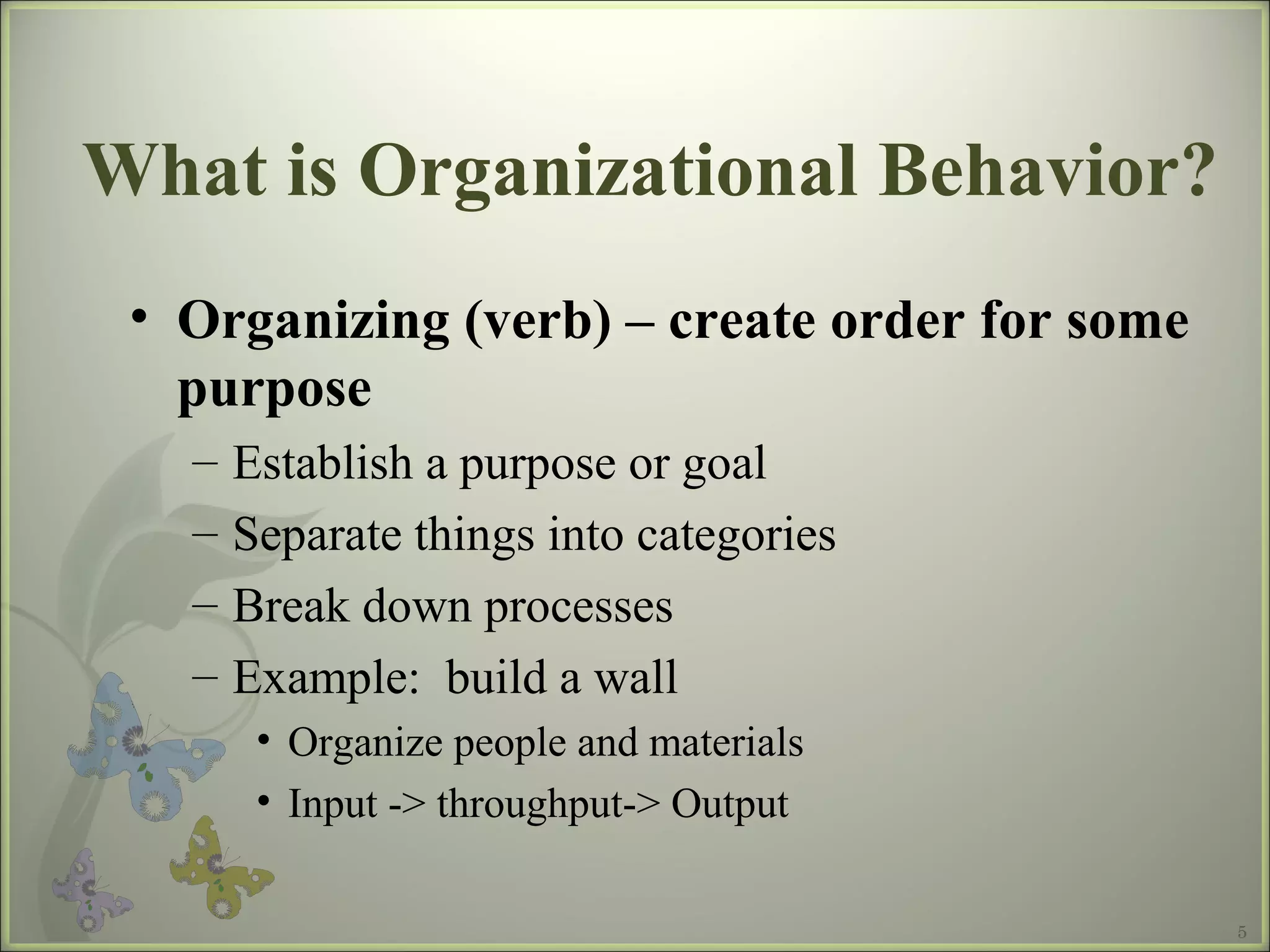 Introduction to organizational behaviour | PPT