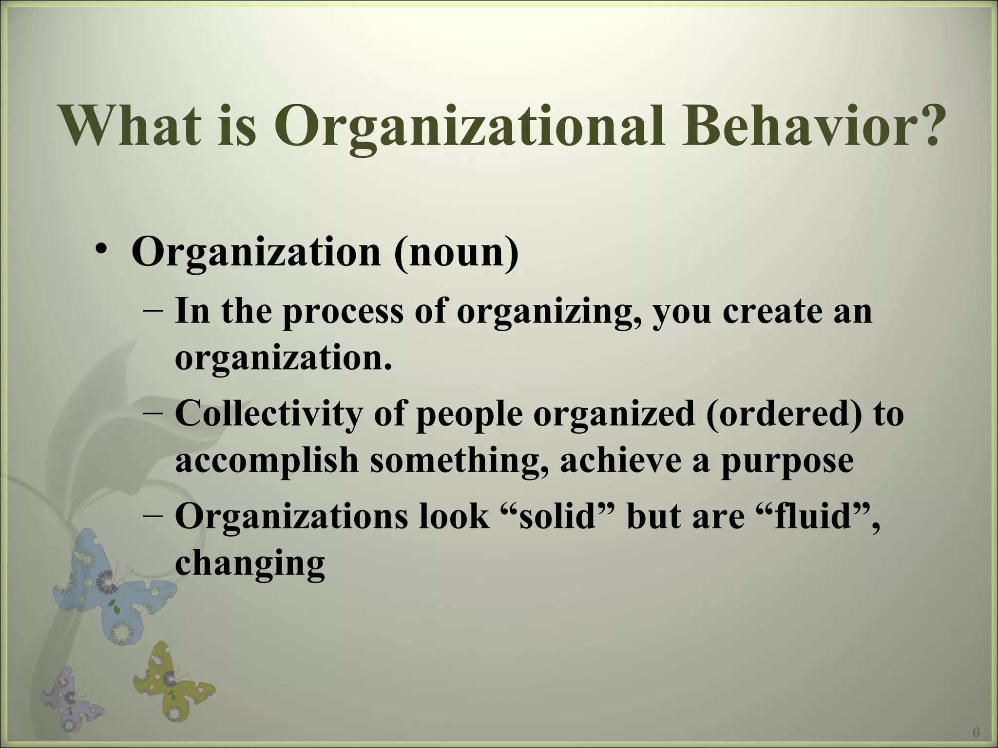 Introduction to organizational behaviour | PPT
