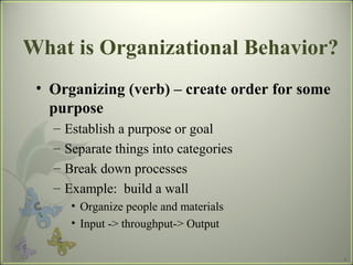 Introduction to organizational behaviour | PPT