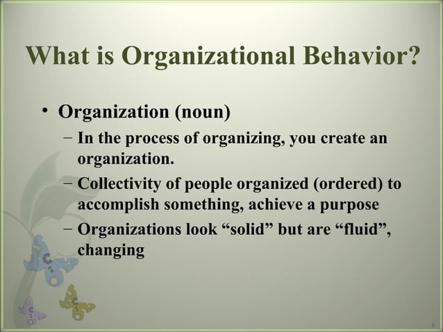 Introduction to organizational behaviour | PPT