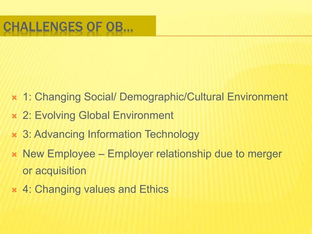 Introduction to organizational behaviour | PPTX