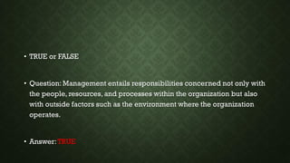 Introduction to organization & management (1) | PPT