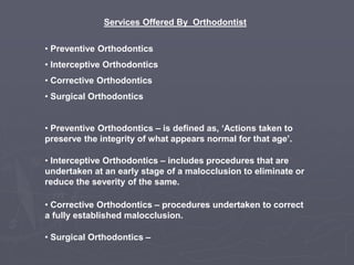 Introduction to Orthodontics | PPT